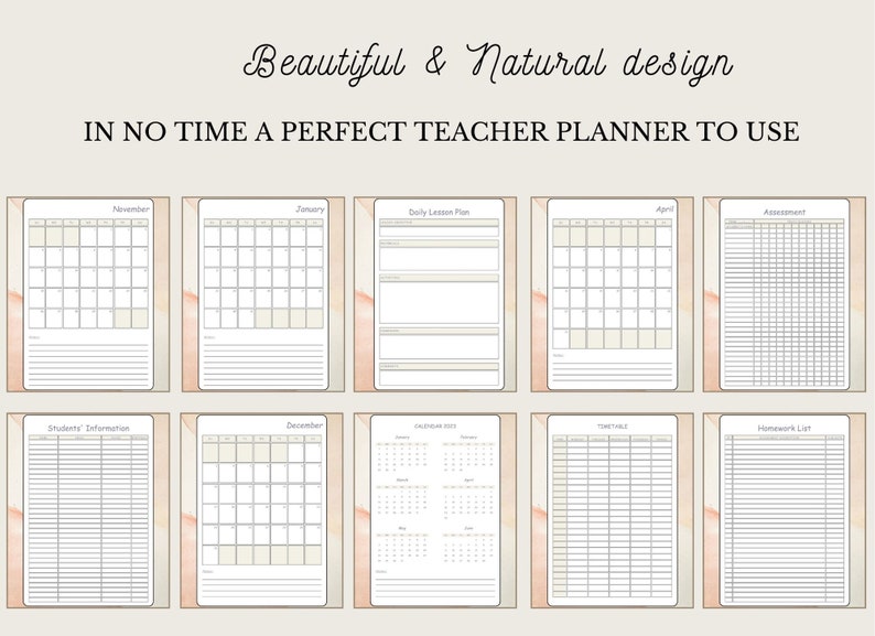 Digital Teacher Planner Printable, for 2024 / 2025 Academic Year ...