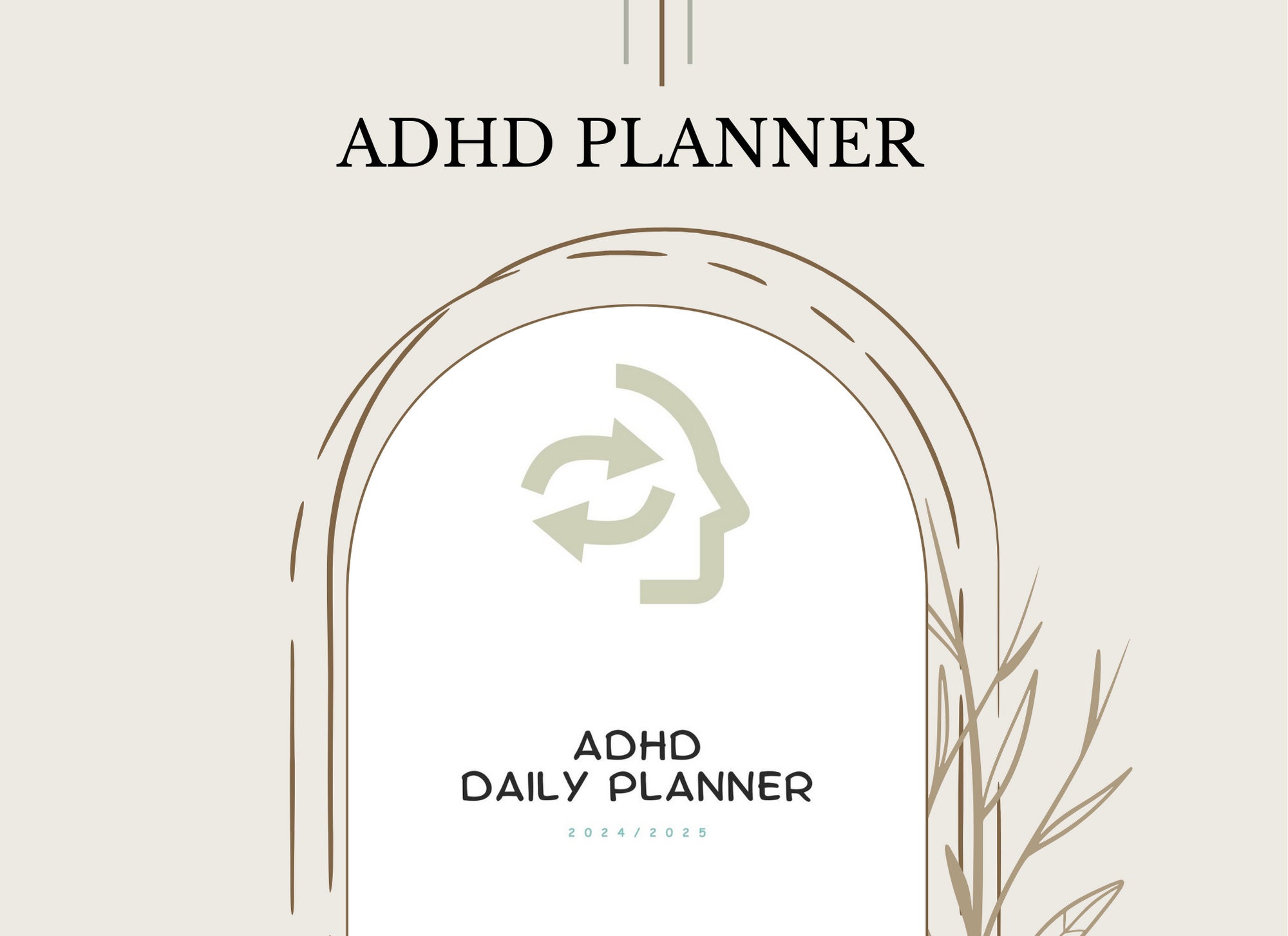 Customizable Editable ADHD Planner, Undated Adhd Planner Monthly Digital Calendar, Daily Mental ...