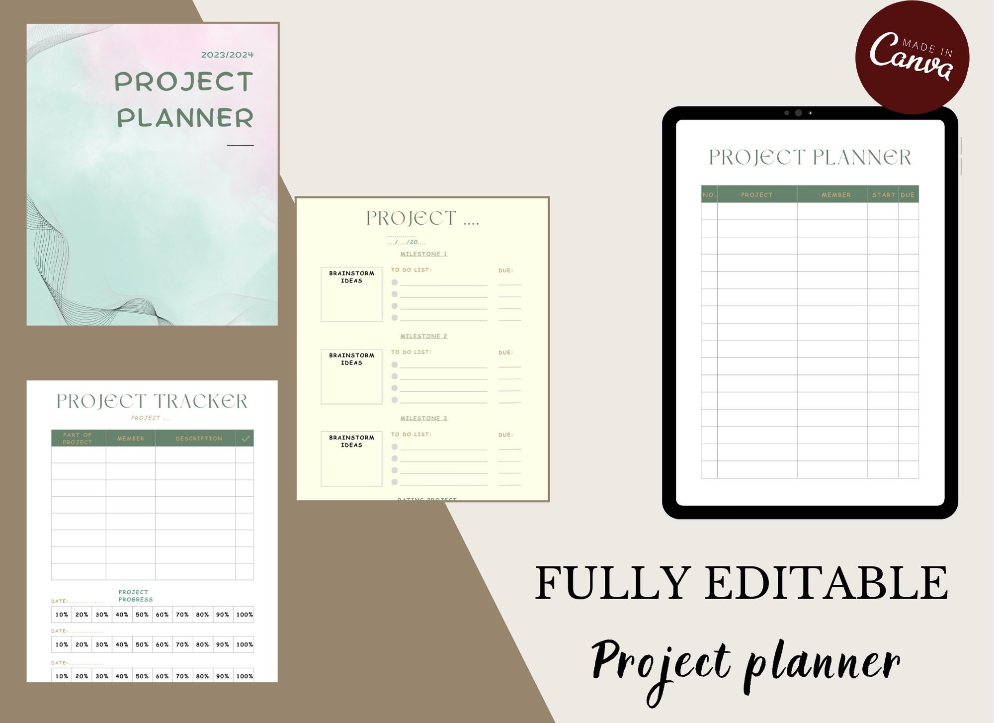 Project Planner Printable, Productivity Planner, Task Tracker, College ...