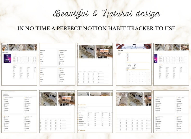 Habit Tracker Notion Template, Dashboard Setup Layout Planner, Digital ...