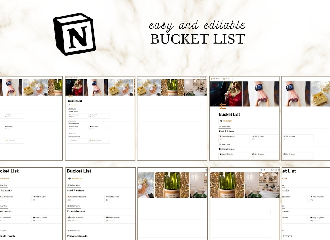 Holiday Bucket List Notion Template, Travel Activity Checklist, Family ...