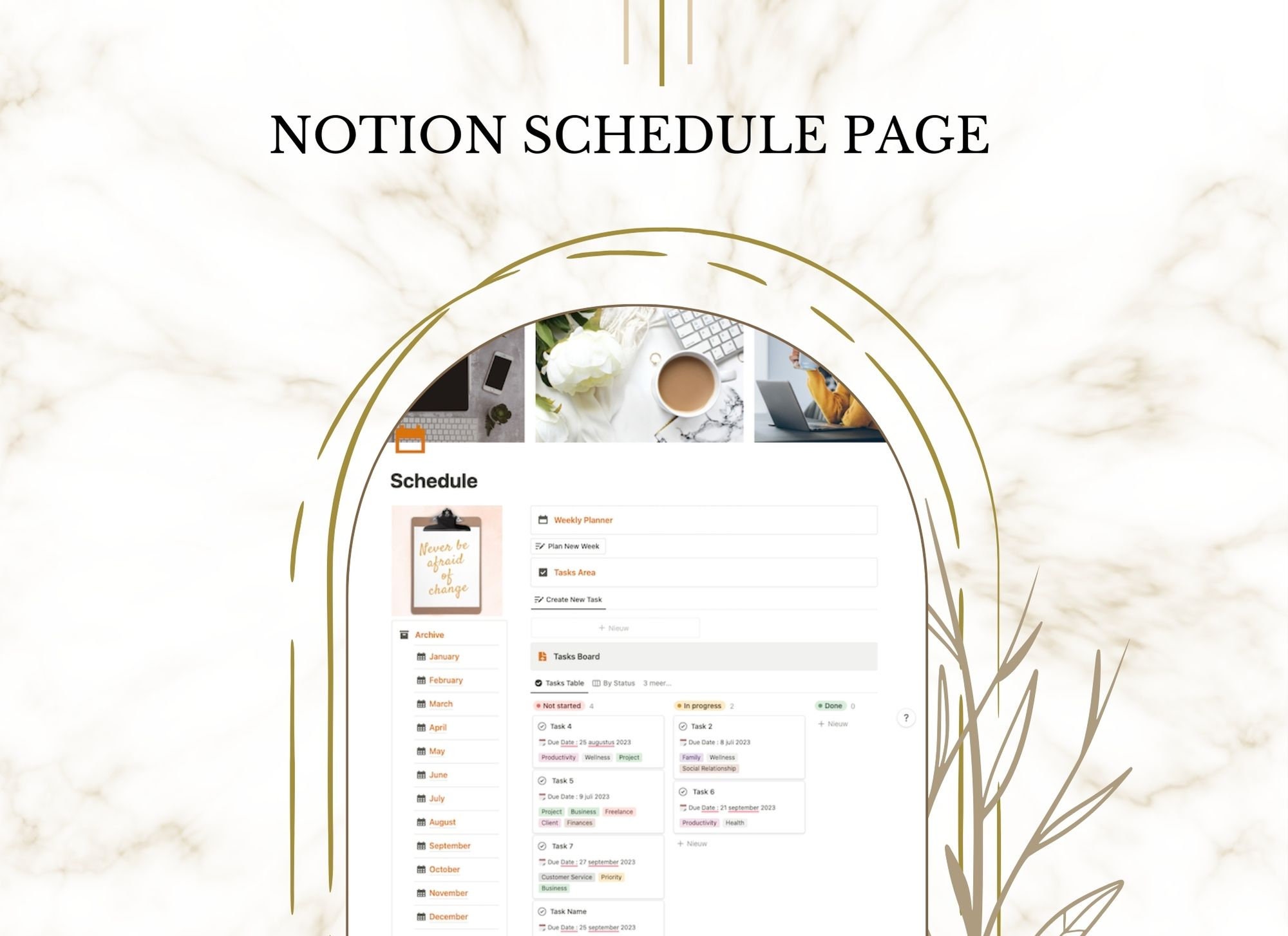 Notion Schedule Digital Planner for Cleaning Notion Life - Etsy