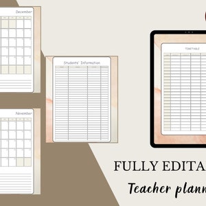 Digital Teacher Planner Printable, for 2024 / 2025 Academic Year ...