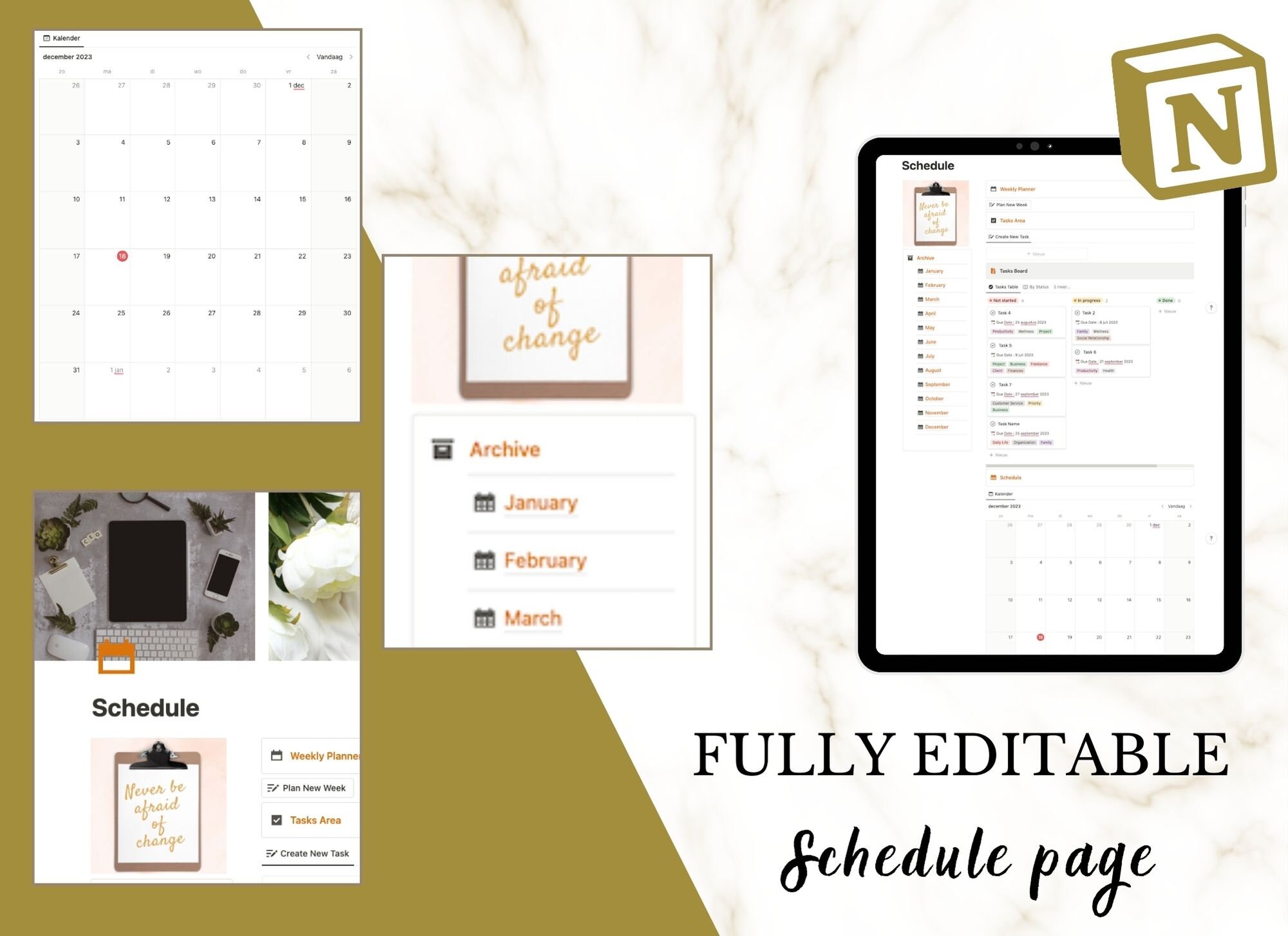 Notion Schedule Digital Planner for Cleaning Notion Life - Etsy