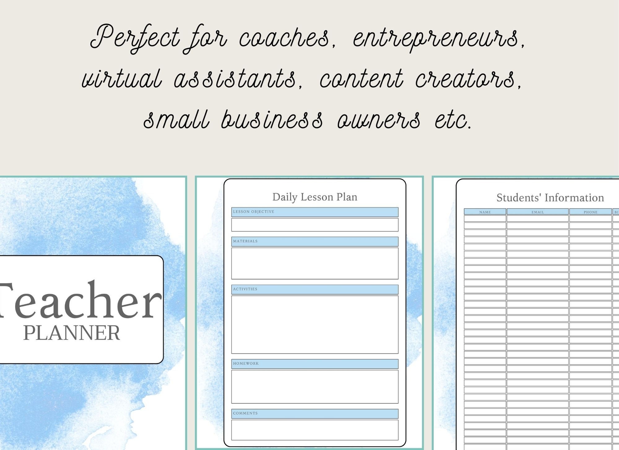 Printable Teacher Planner, Teacher Digital Planner, Academic Planner ...