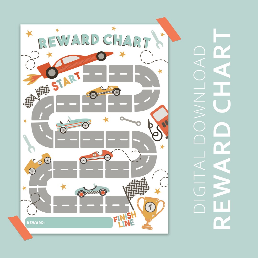 DIGITAL DOWNLOAD Race Car Reward Chart - Etsy