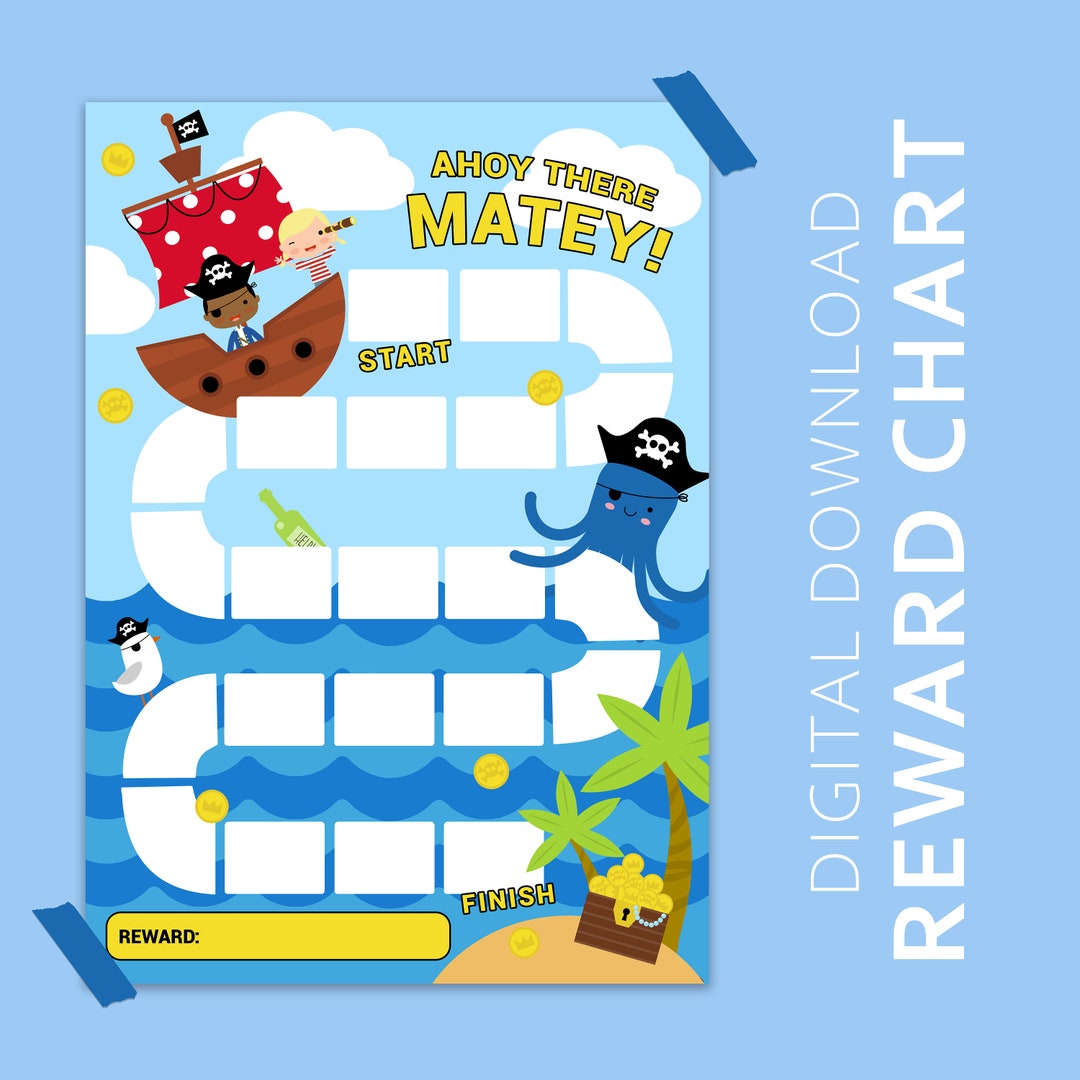 DIGITAL DOWNLOAD Pirates Reward Chart - Etsy
