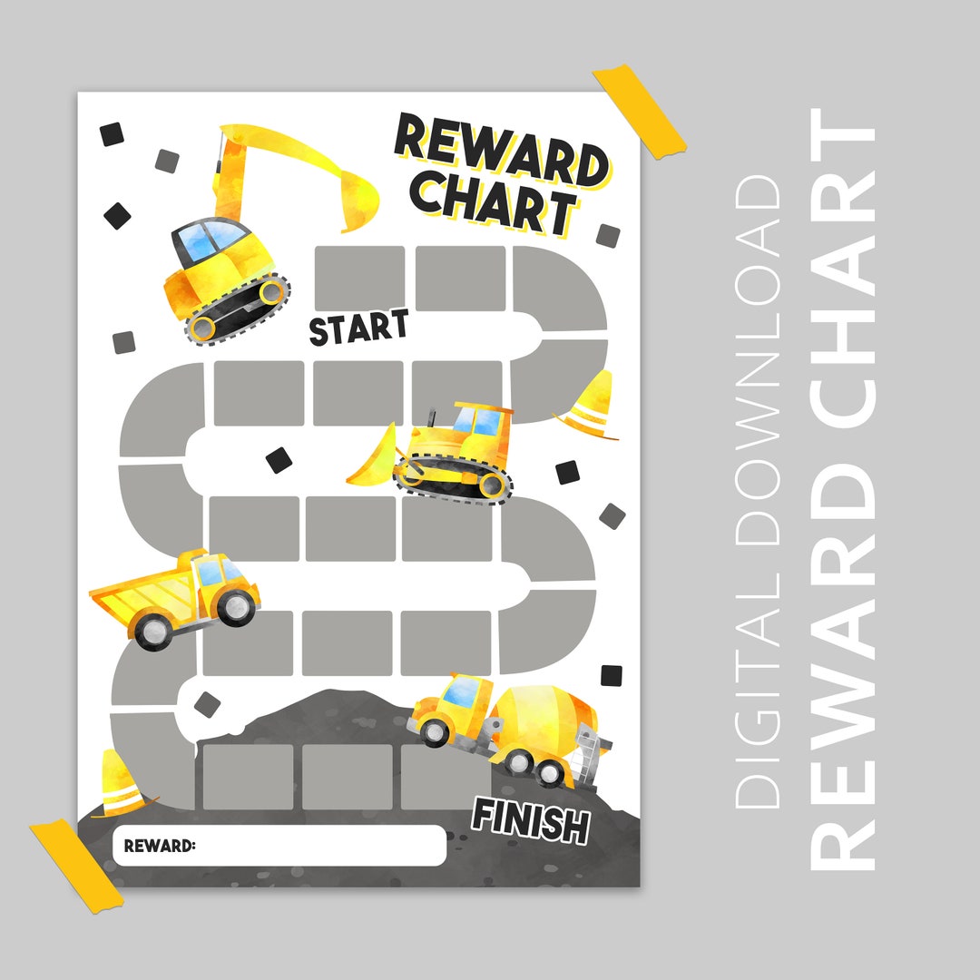 DIGITAL DOWNLOAD Diggers Construction Reward Chart - Etsy