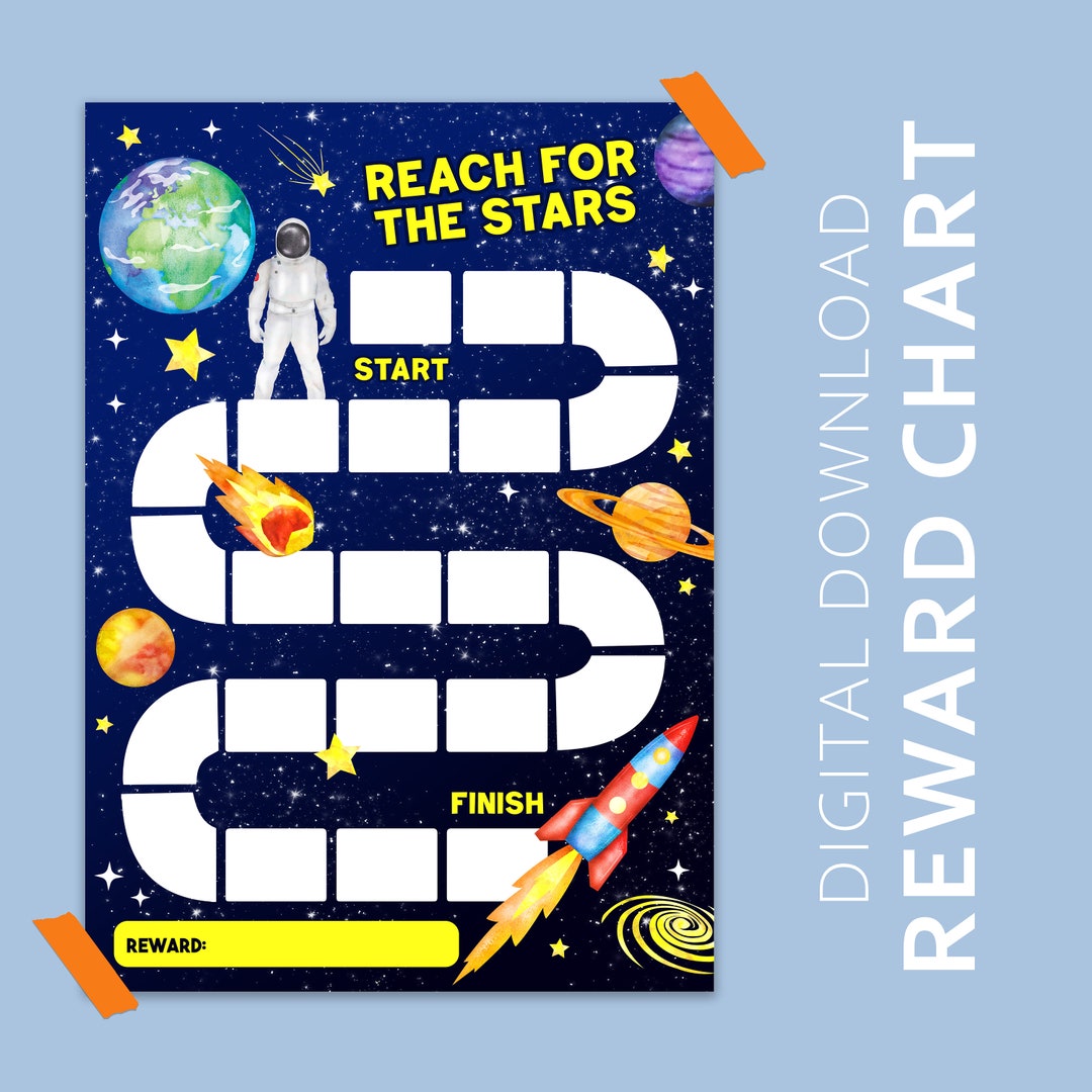 DIGITAL DOWNLOAD Space Rocket Reward Chart - Etsy