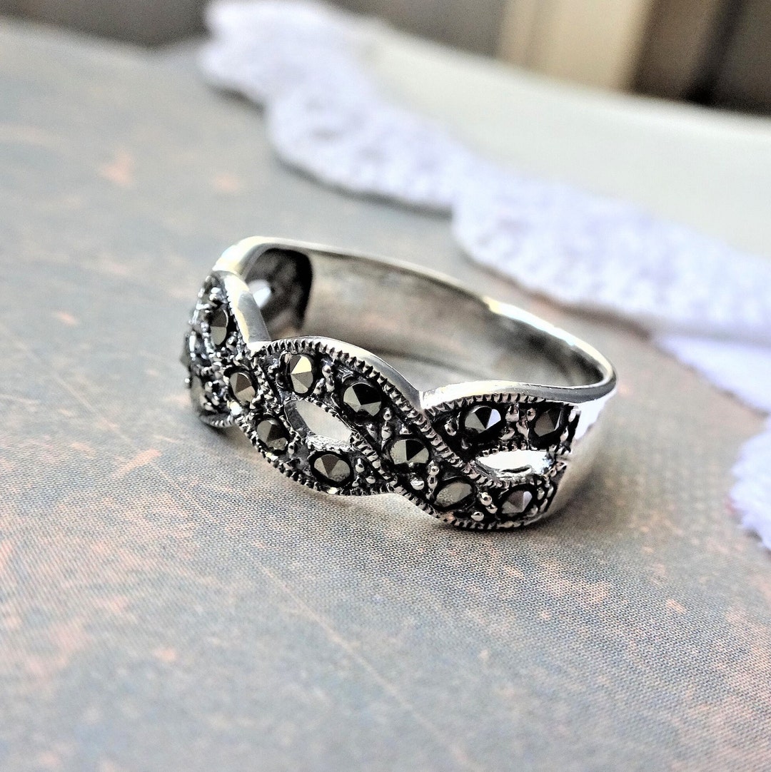 My S Collection 925 Sterling Silver Marcasite Contemporary Infinity ...