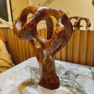 Modern Abstract Wooden Sculpture,hand-carved Thuya Wood Decor ...