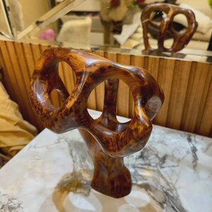 Modern Abstract Wooden Sculpture,hand-carved Thuya Wood Decor ...