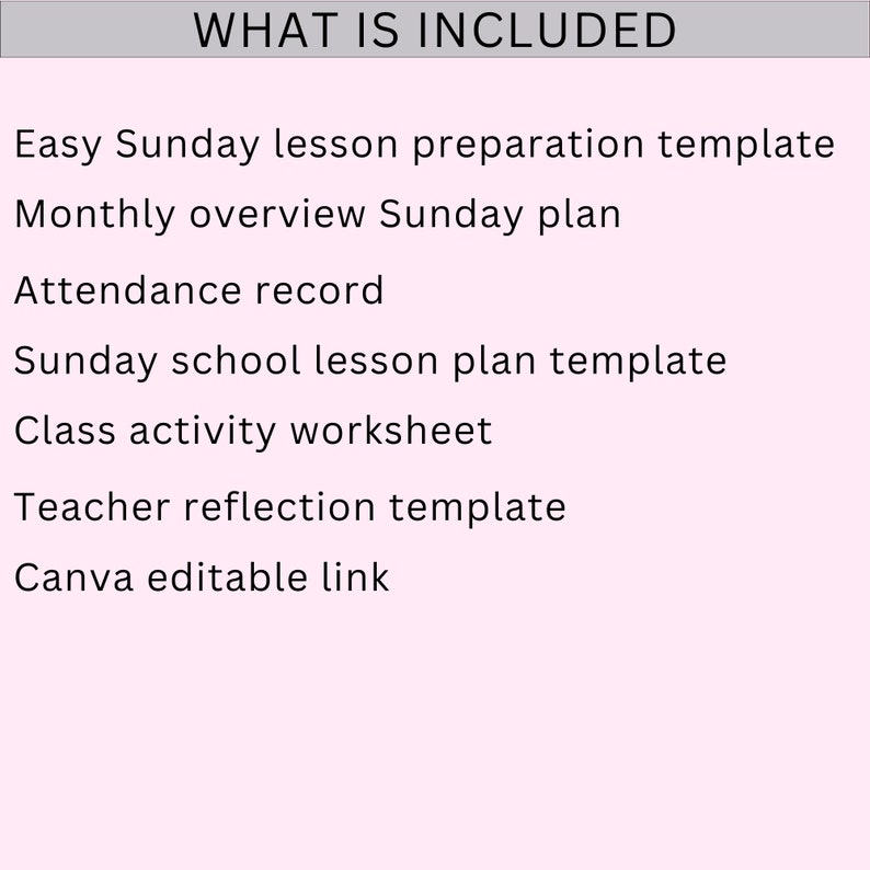 Sunday School Teacher Planner - Etsy
