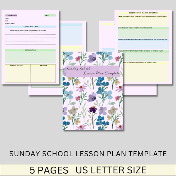 Sunday School Lesson Template - Etsy