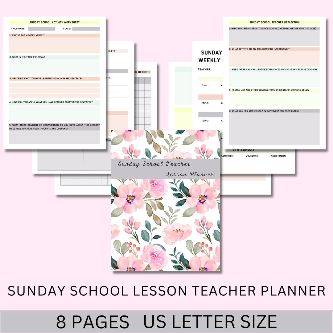 Sunday School Teacher Planner - Etsy