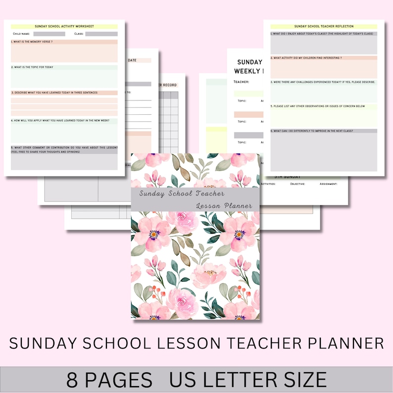 Sunday School Teacher Planner - Etsy