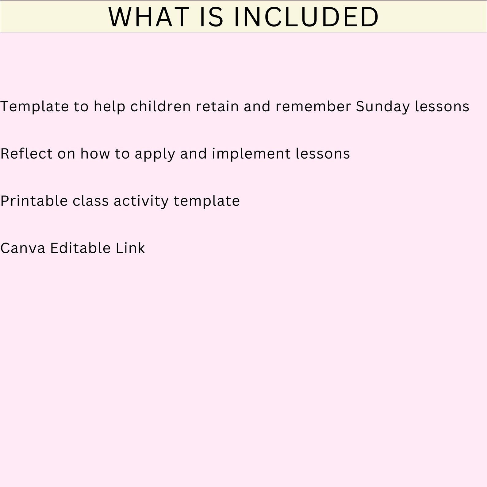 Sunday School Lesson Template - Etsy