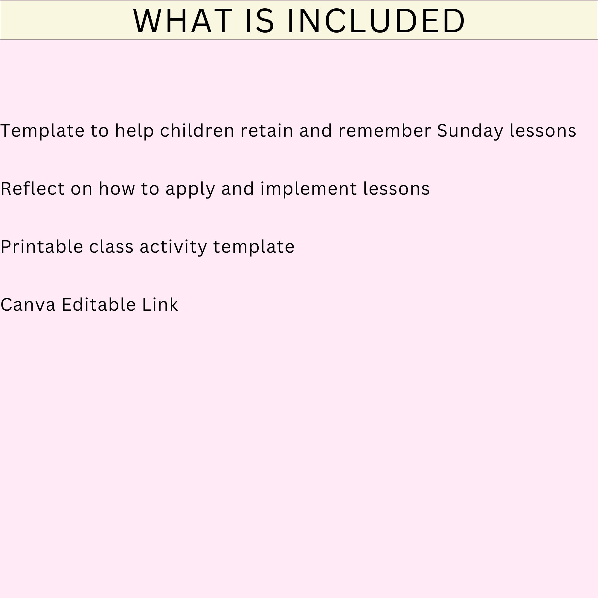 Sunday School Lesson Template - Etsy