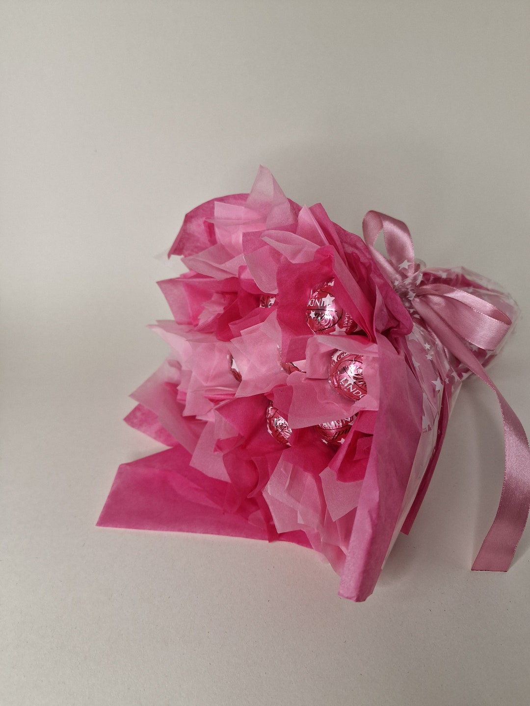 LINDT LINDOR Pink Princess Chocolate Truffle Bouquet - Etsy