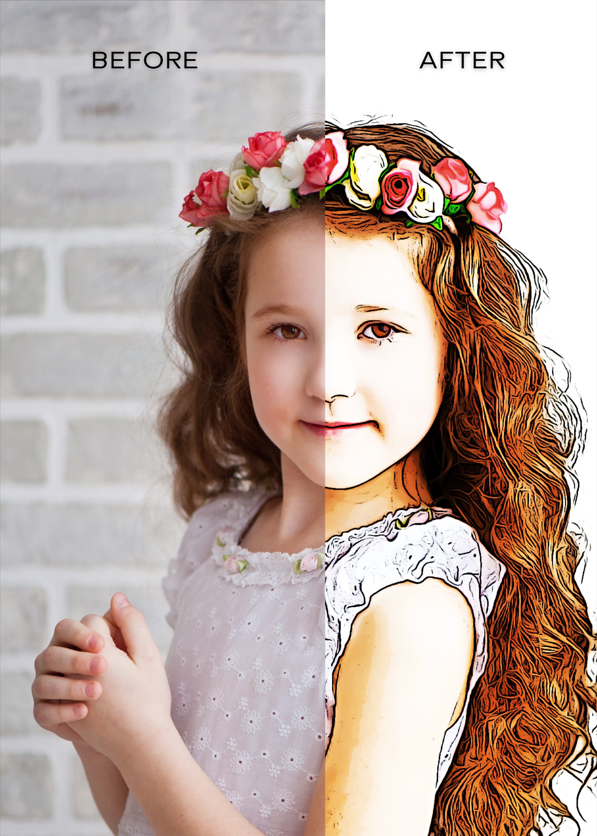 Custom Child Portrait, Kids Portrait, Custom Kid Portrait From Photo ...