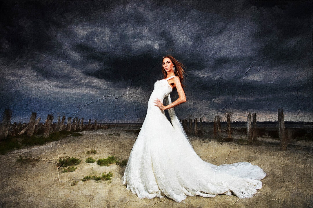 Custom Bride Oil Painting, Custom Gift for Bride Parents, Oil Portrait ...