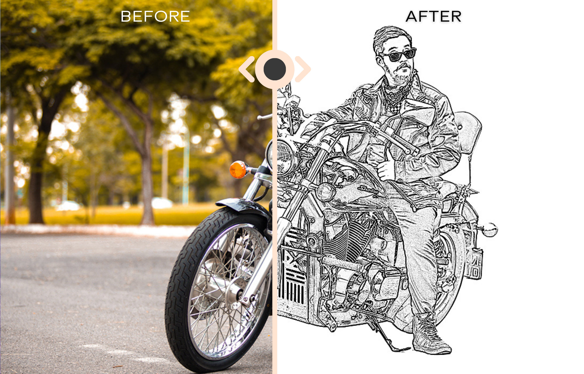 Custom Car With Owner Sketch, Personalized Pencil Line Art Sketch of ...