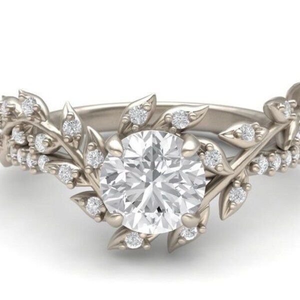 Nature Sparkle Engagement Ring - Etsy