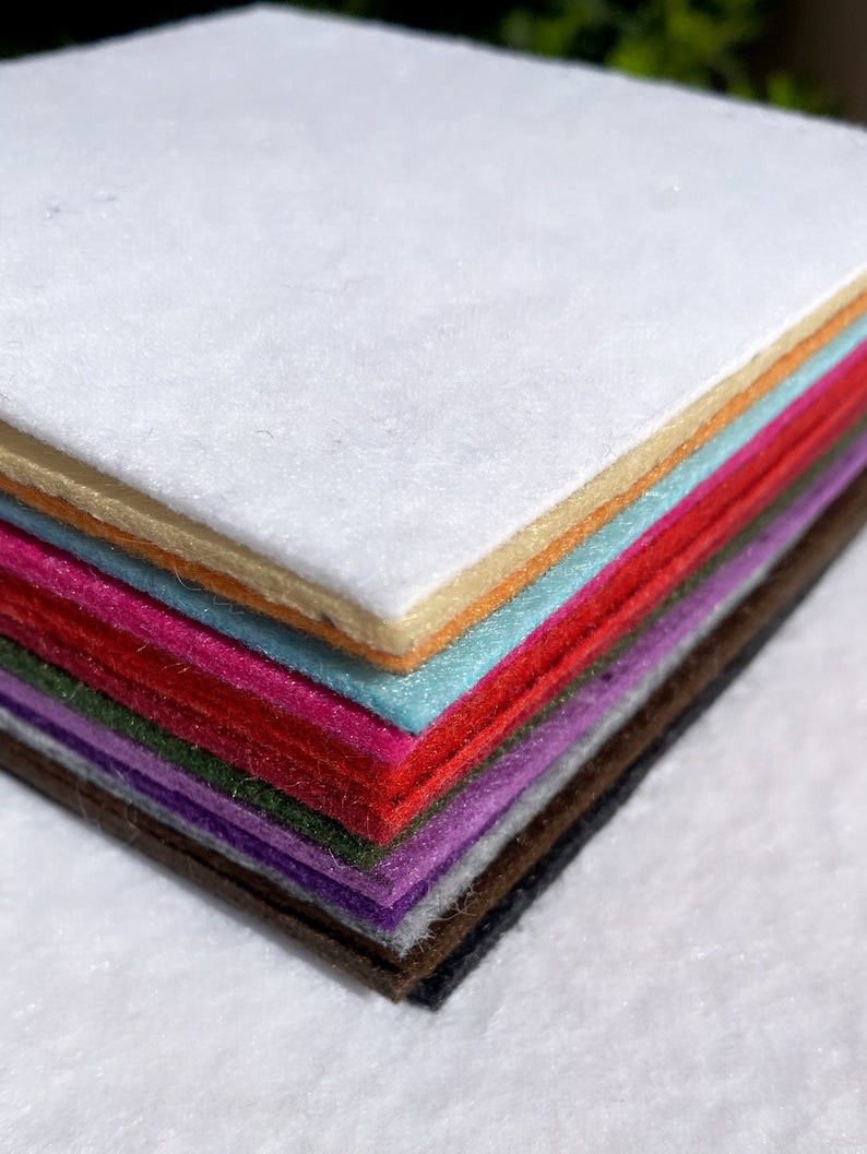 Premium 100% Merino Wool Felt Sheets 3mm, 36 Colors for Your DIY ...