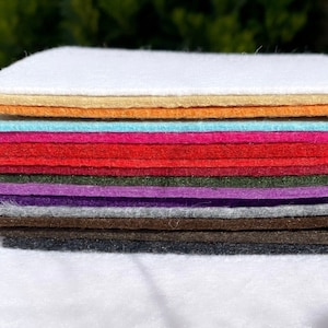 Premium 100% Merino Wool Felt Sheets 3mm, 36 Colors for Your DIY ...