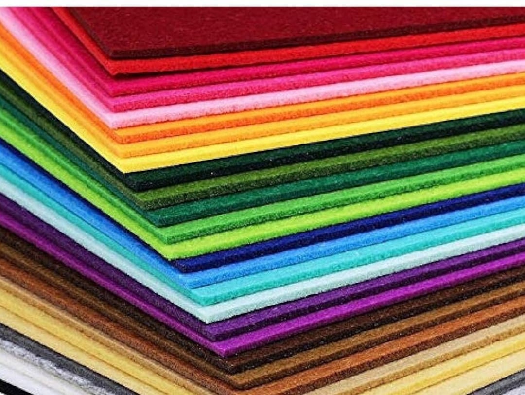 Hard Korean Felt Sheets, 1mm Brightly Coloured Korean Hard Felt, Stiff ...