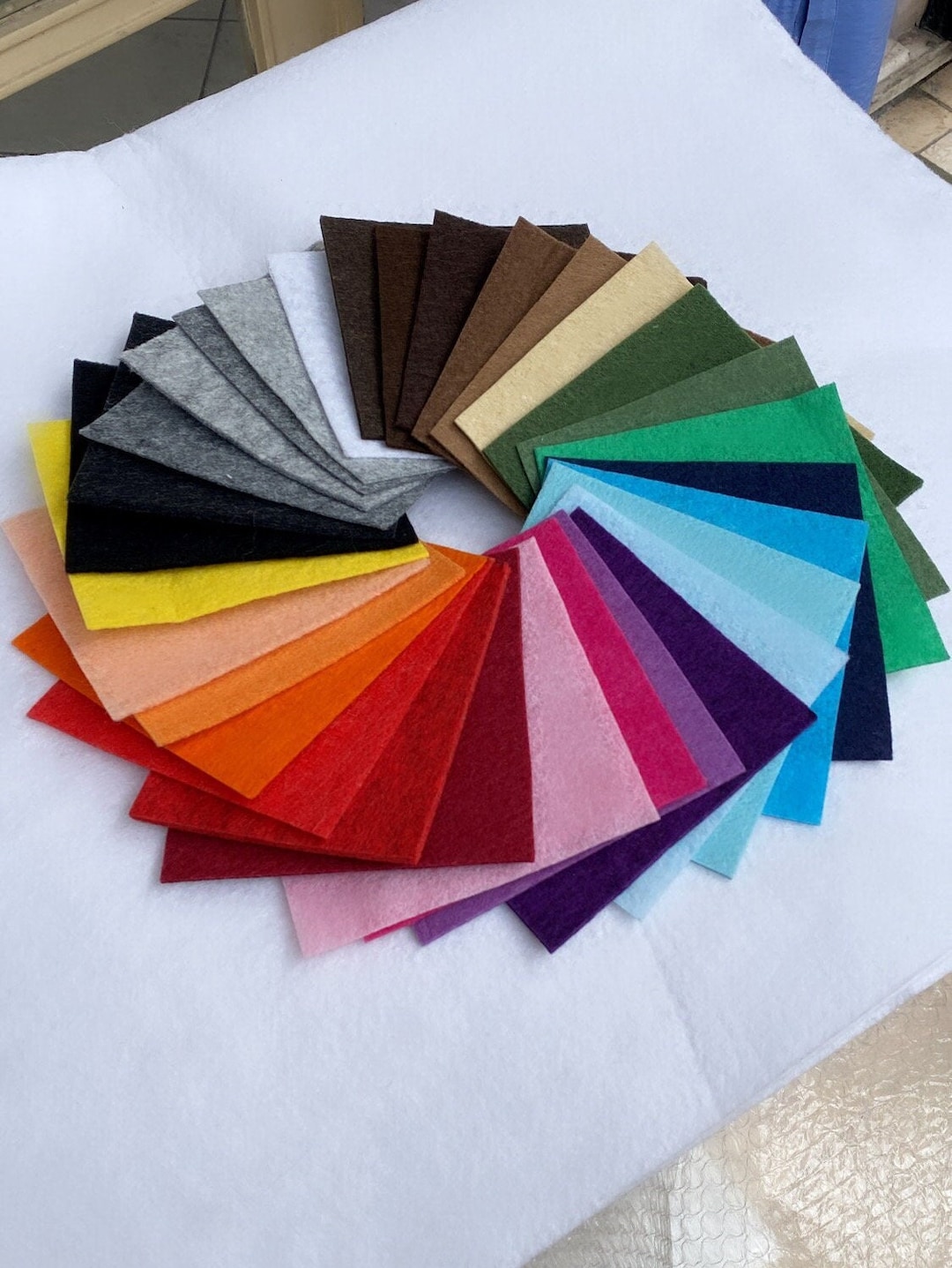 Hard Korean Felt 1mm Thick Sheets, You Choose 1 - 9 X 12 Felt Sheets ...