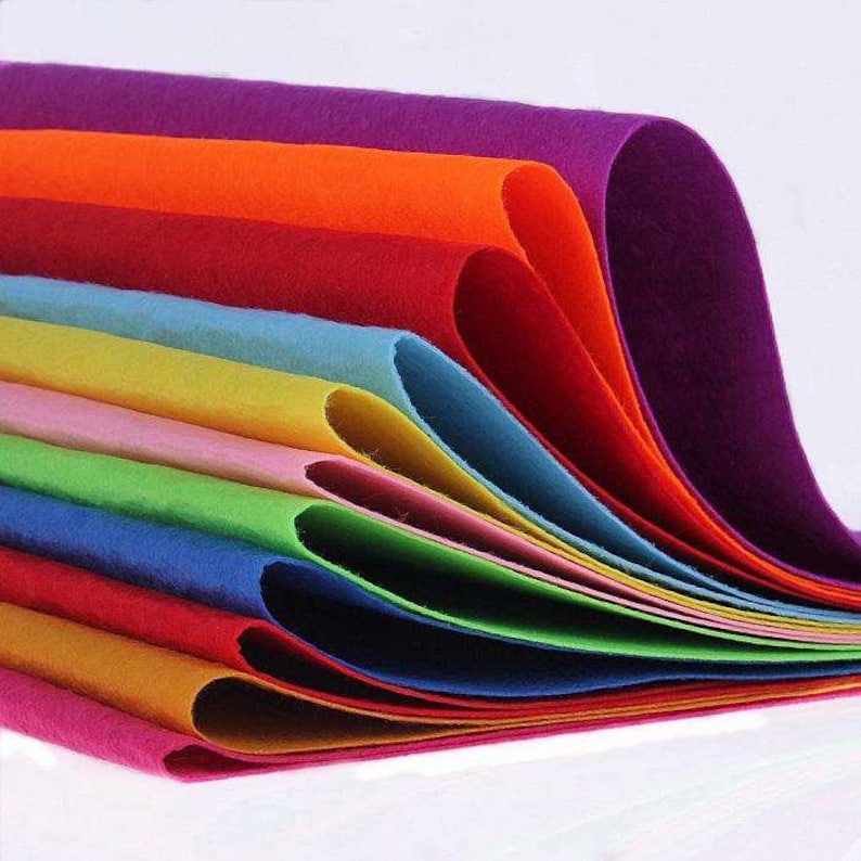 Hard Korean Felt 1 Mm Thick Sheets, You Choose 1 - 9 X 12 Felt Sheets ...