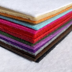 Premium 100% Merino Wool Felt Sheets 3mm, 36 Colors for Your DIY ...