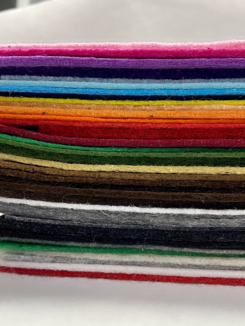 Craft Felt Sheet: Stiff 1mm Polyester Felt Squares - 9x12 or 12x18 - Etsy