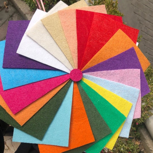 Hard Korean Felt Sheets, 1mm Brightly Coloured Korean Hard Felt, Stiff ...