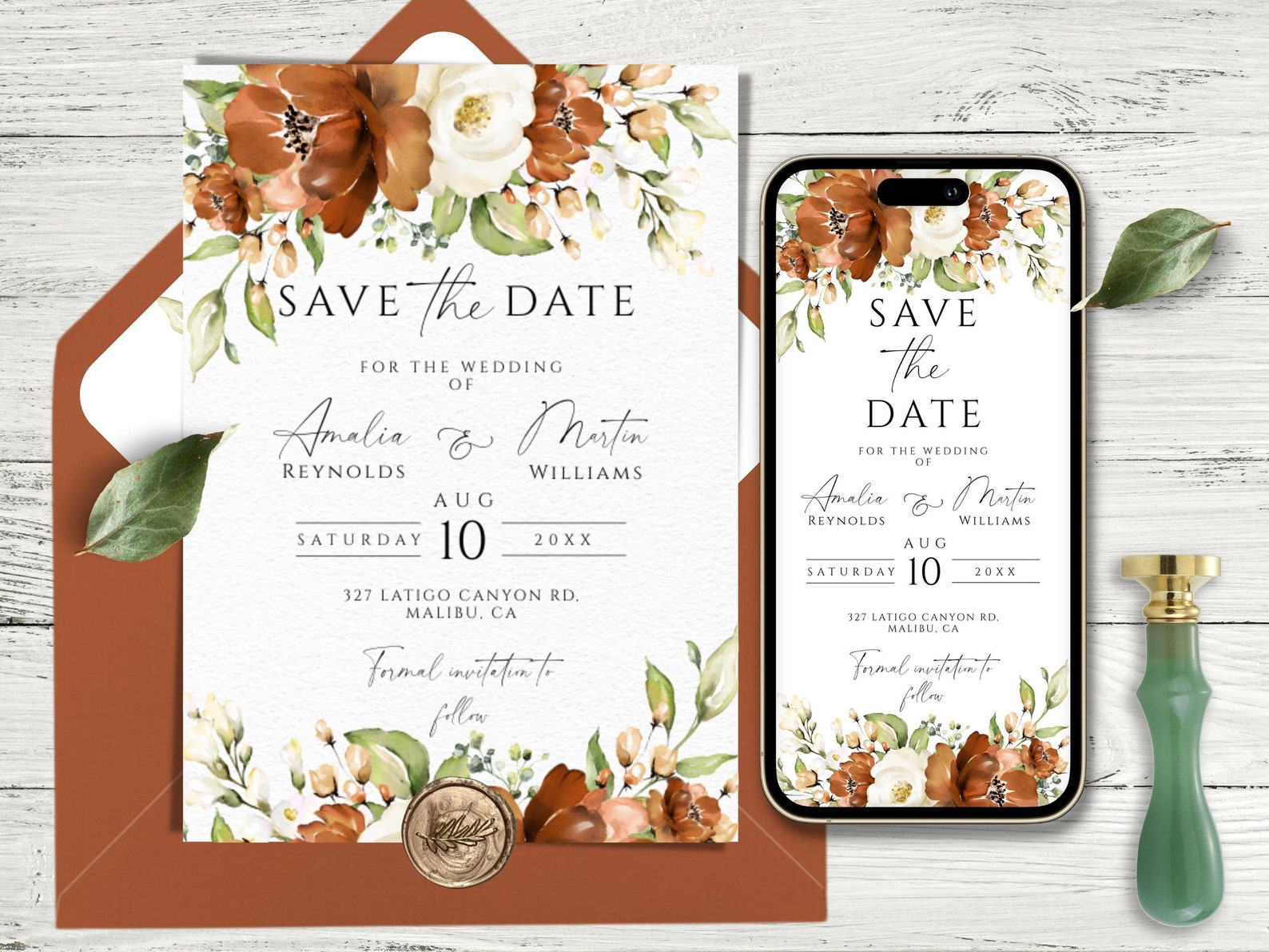 Plantilla de paquete de invitación de boda de terracota mega - Etsy México