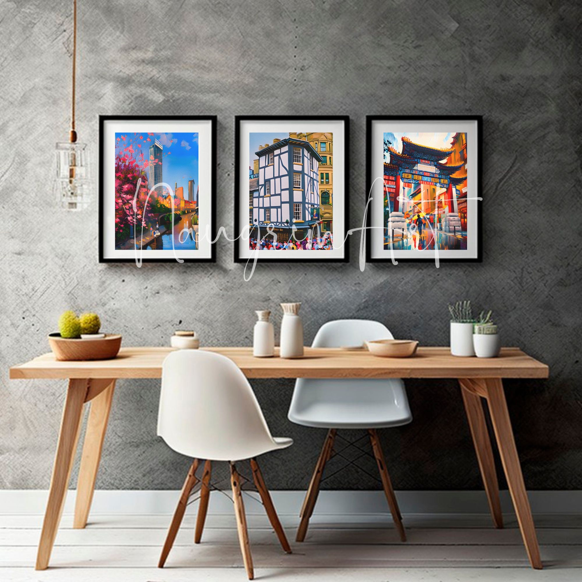 Manchester Poster Gift Print | Set of Three Iconic Manchester Places ...