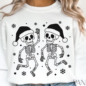 Christmas Dancing Skeleton Svg Png, Holiday Skeleton Svg, Festive ...