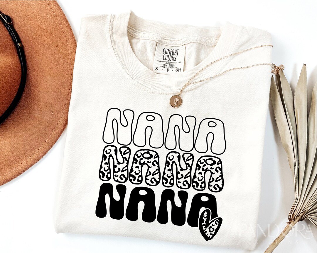 Nana Svg Png, Nana With Leopard Print Heart, Nana Shirt Design, Nana ...