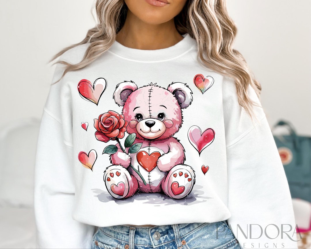 Valentine's Day Bear Png, Cute Bear Png, Love Bear Png, Cute Valentine ...