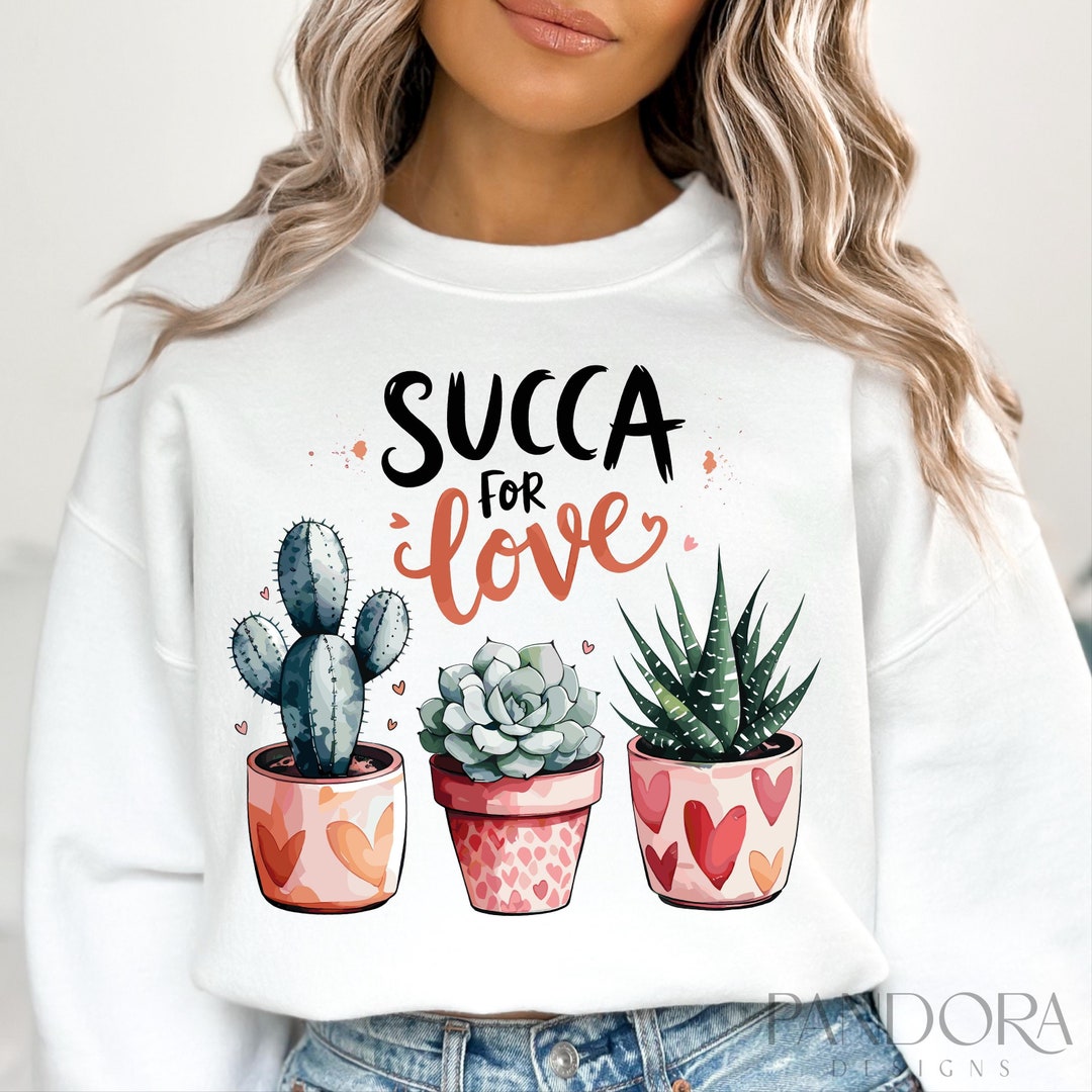Succa for Love Png, Valentine's Day Png, Floral Valentine Png, Cute ...