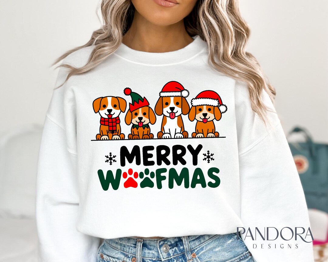 Merry Woofmas Png, Dog Christmas Png, Puppy Christmas Png, Christmas ...