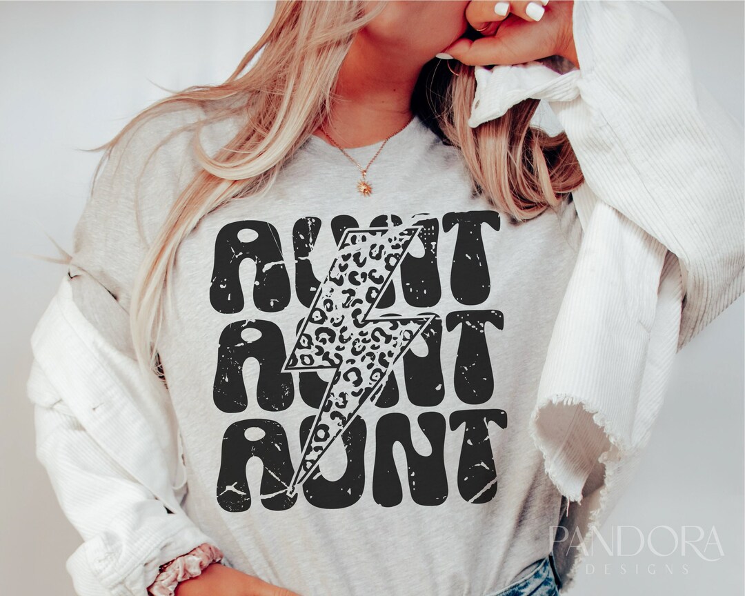 Aunt Svg Png, Aunt Life, Gift for Aunt, Rocker Style, Distressed Leopard Print, Aunt Mode Grunge ...