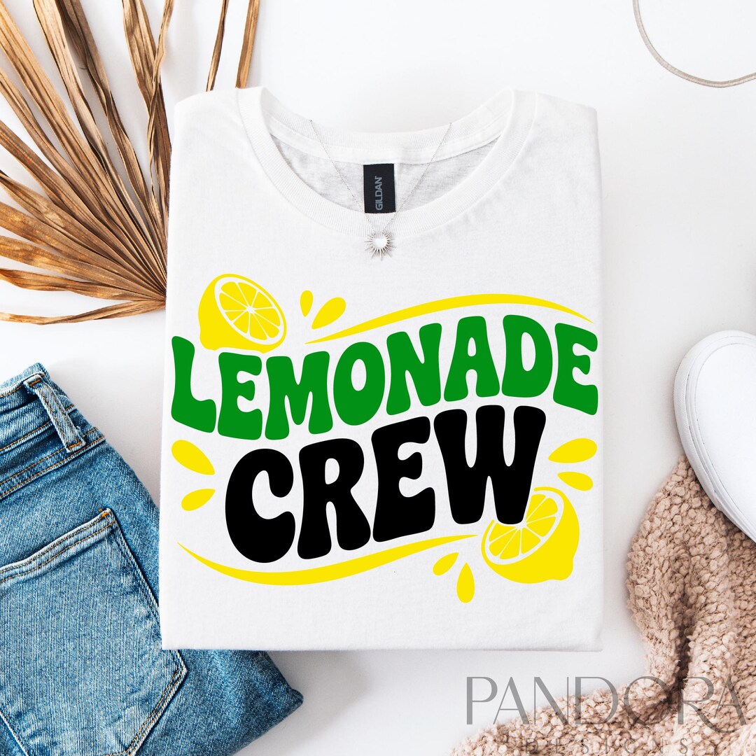 Lemonade Crew Svg Png, Summer Drink Svg, Lemon Shirt Design, Lemonade ...
