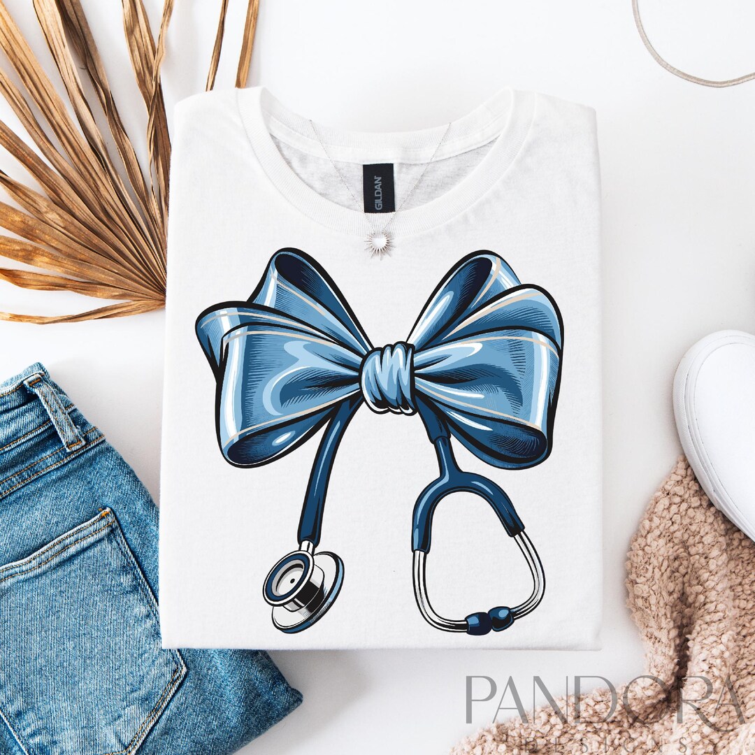 Nurse Bow Png, Stethoscope Bow Png, Medical Aesthetic Png, CNA Nurse ...