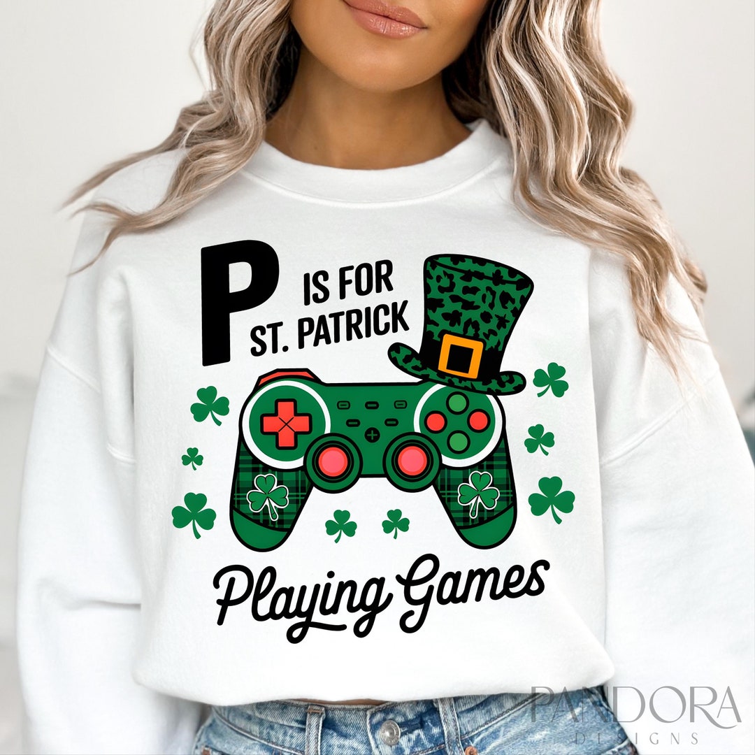 St Patrick Gamer Png, Lucky Gamer Png, St Patrick's Day Png, Irish Day ...