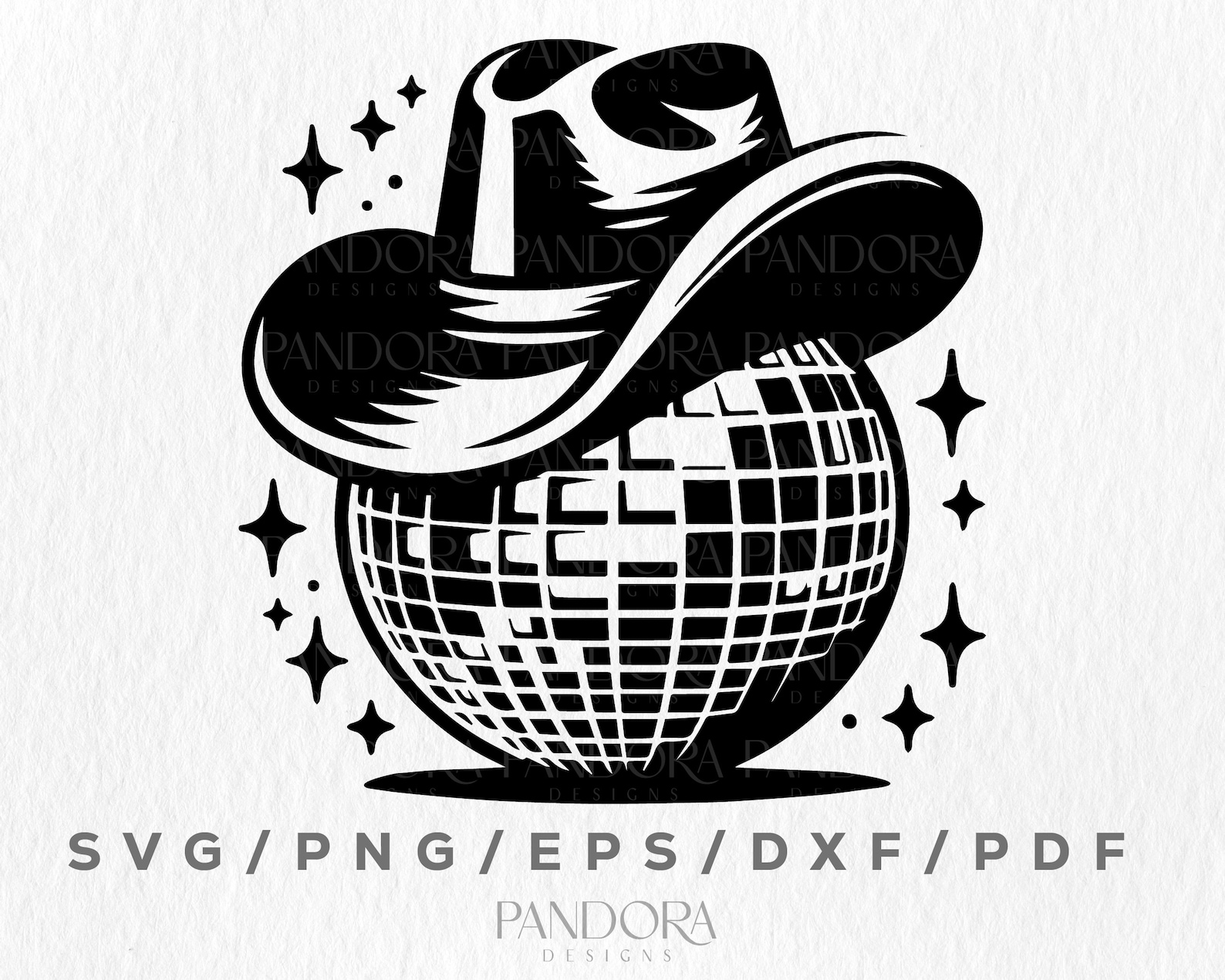 Retro Disco Ball Svg, Western Svg Cut File, Western Cowboy SVG Wild ...