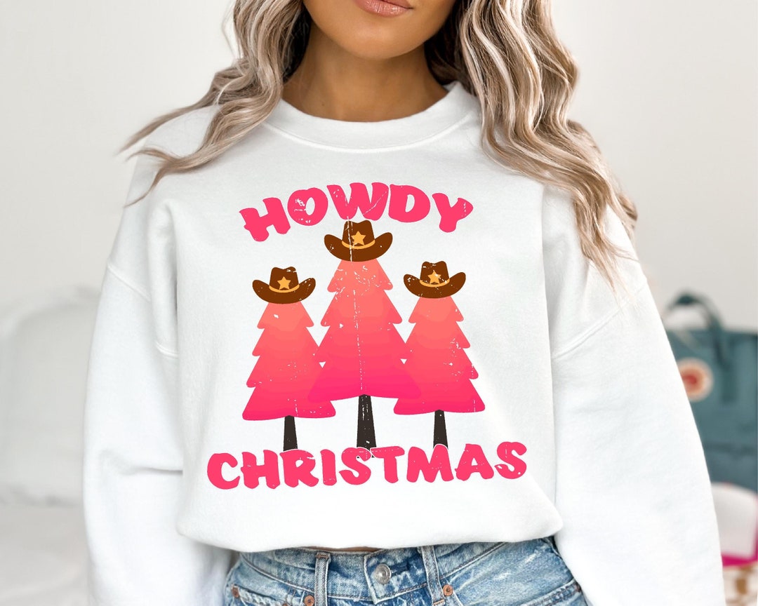 Distressed Howdy Christmas Trees Png, Christmas Tree Png, Howdy ...