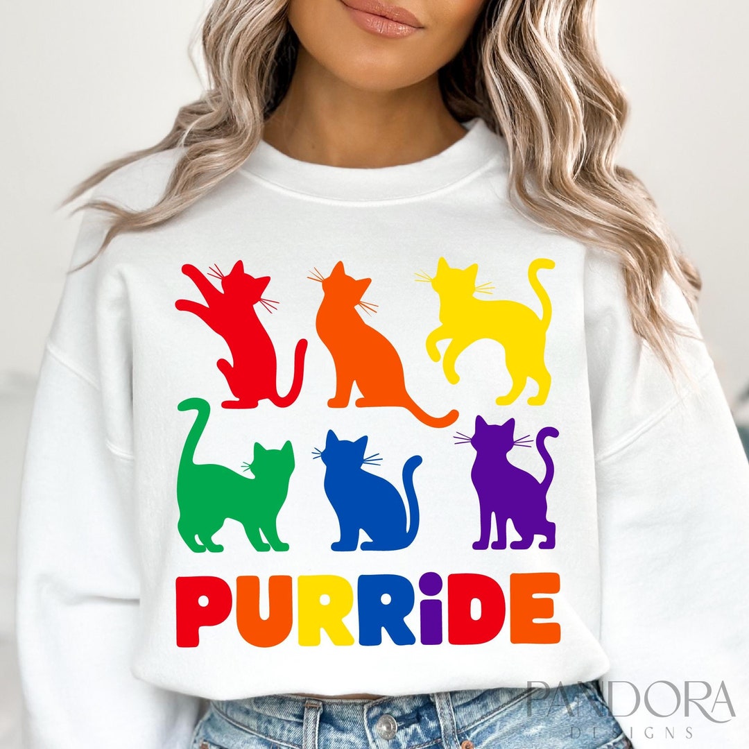 Purride Svg Png, Pride Cat Svg, LGBTQ Cat Svg, LGBTQ Animal Svg, Funny Pride Shirt Svg, Gay ...