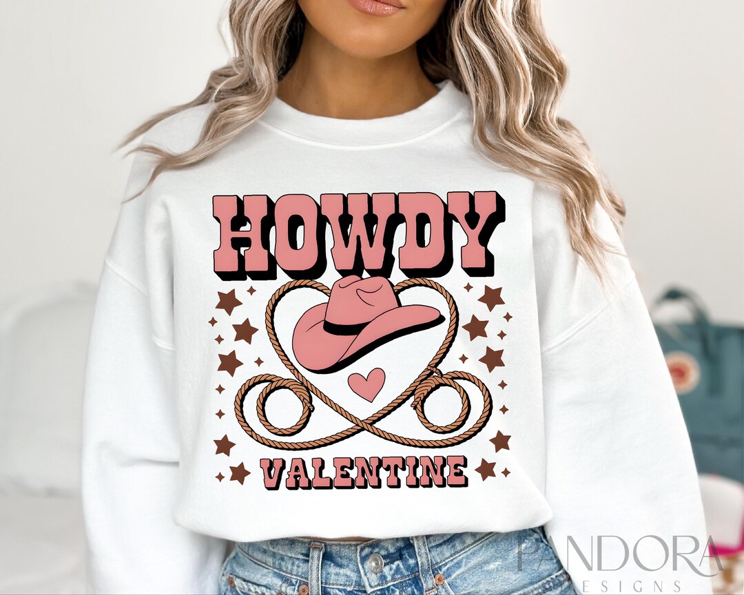 Howdy Valentine Png, Retro Western Valentines Design, Cowboy Valentine ...